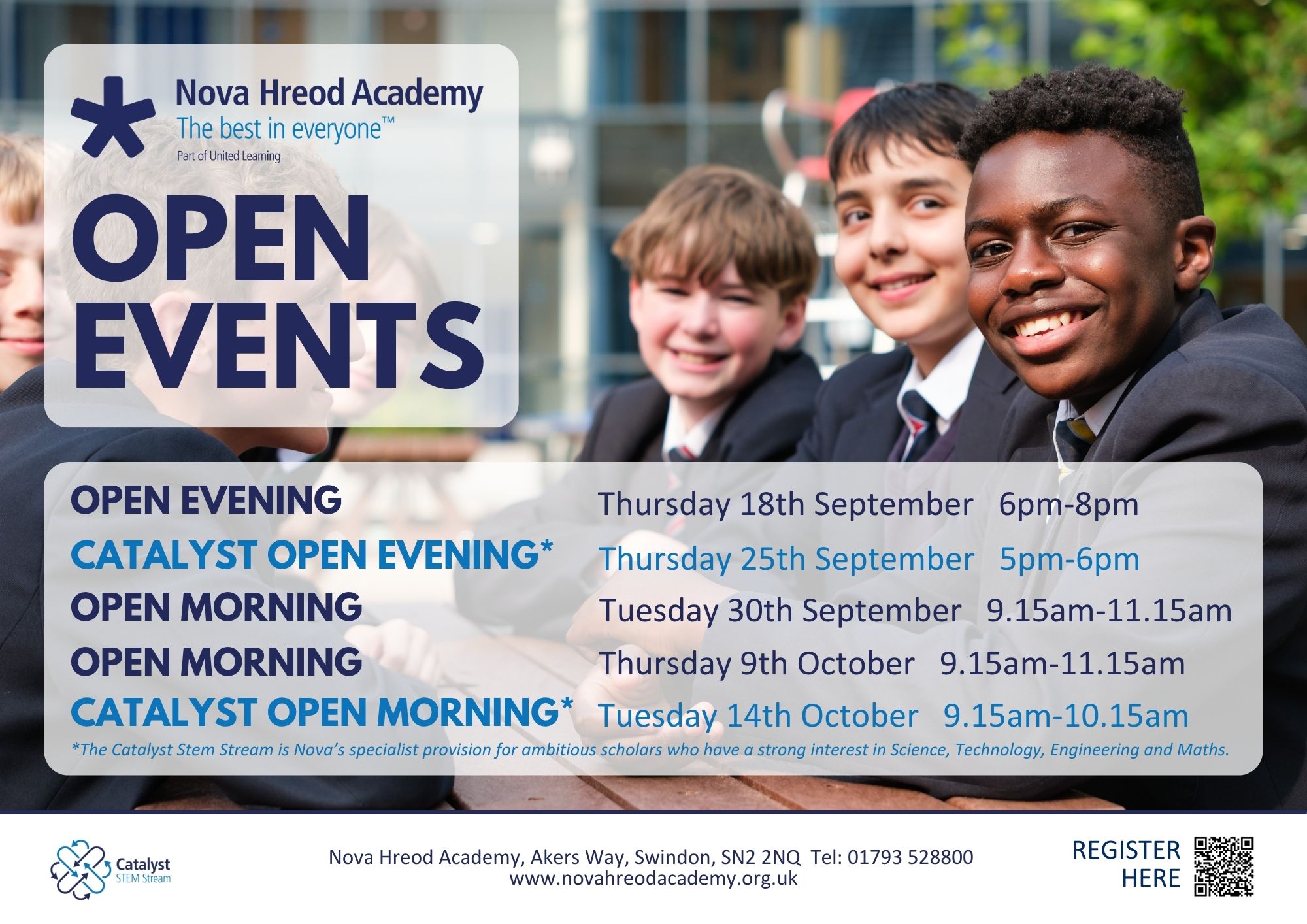 Open Events | Admissions | Nova Hreod Academy